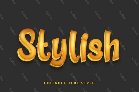 Stylish Text Effect Free Illustrator Vector File