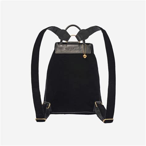 더 바넷 리틀 벨벳 백팩 블랙 The Barnnet Kream