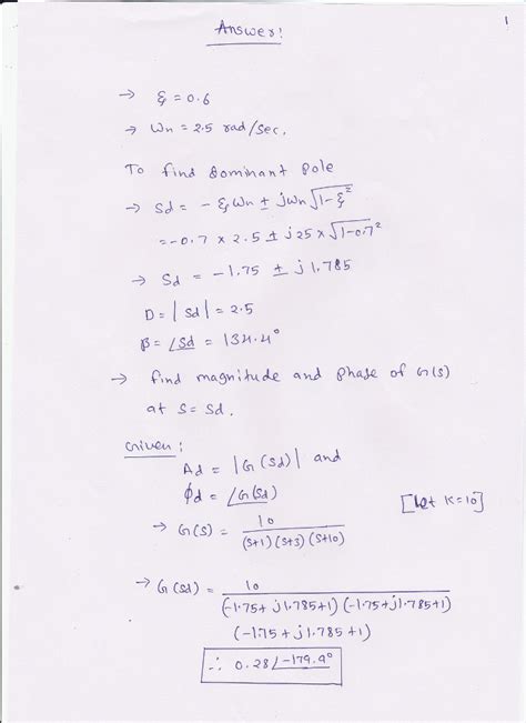 Solved Design A Pi Controller To Drive The Step Response Error To