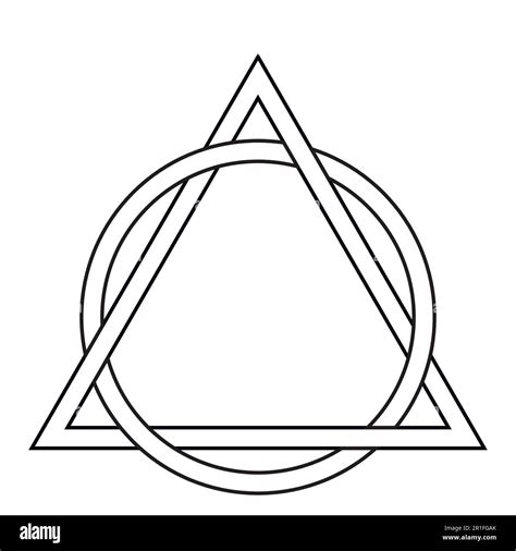 Circle Weave Triangle Tattoo Triangle Interwoven With The Sides Of The Circle Vector Template