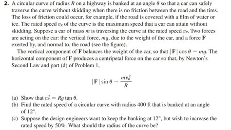 [solved] a circular curve of radius r on a highway