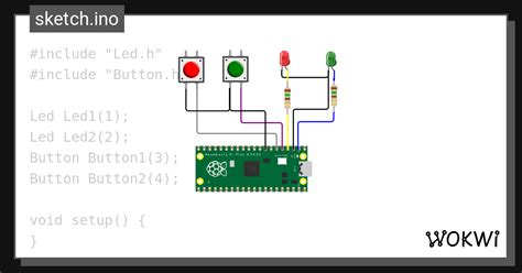 Prender Luz Roja Y Verde Copy Wokwi Esp32 Stm32 Arduino Simulator
