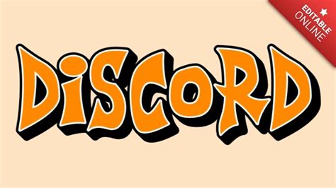 Discord Funny Orange Graffiti Font Text Effect Generator