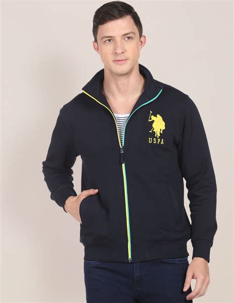 Buy U S Polo Assn Zip Up Appliqued Sweatshirt