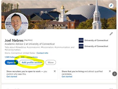 adding your credential in communication on linkedin department of