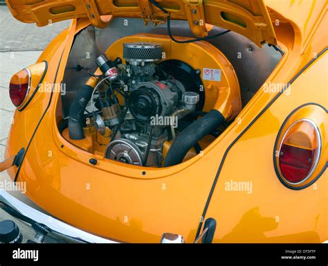 Rear Mounted Air Cooled Engine Volkswagen Vw Beetle On Display At Stock