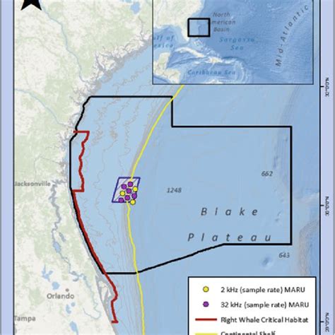 1 Locations Of The Marine Acoustic Recording Units Marus Deployed In