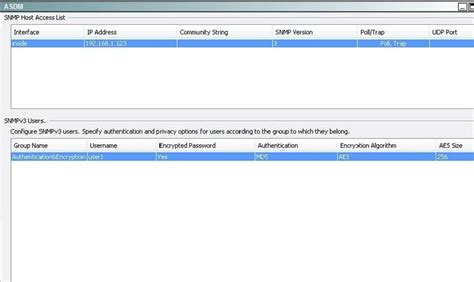 snmp users have a specified username a group to which the user belongs