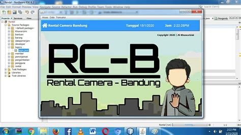 aplikasi rental camera java gui netbeans tanpa database youtube