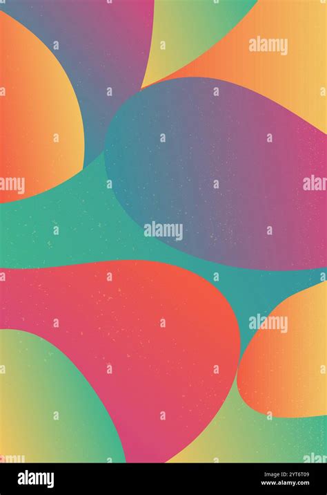 Warm And Cool Retro Gradient With Curvilinear Shapes Abstract Gradient