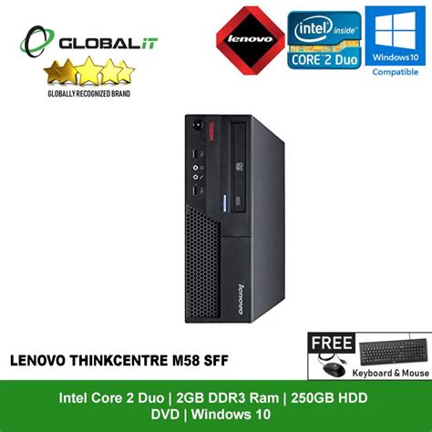 Lenovo Thinkcentre M Sff Intel Core Duo Windows Refurbished Global Group