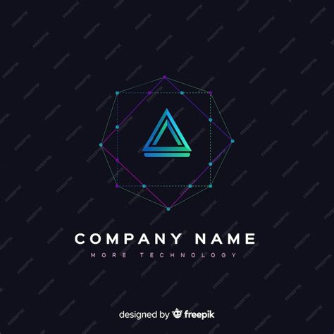 그라데이션 추상 로고 템플릿 무료 벡터