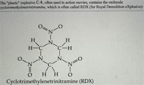 Solved The Plastic Explosive C 4 Often Used In Action