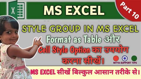 Format Table And Cell Styles Option In Excel Format As Table In Ms