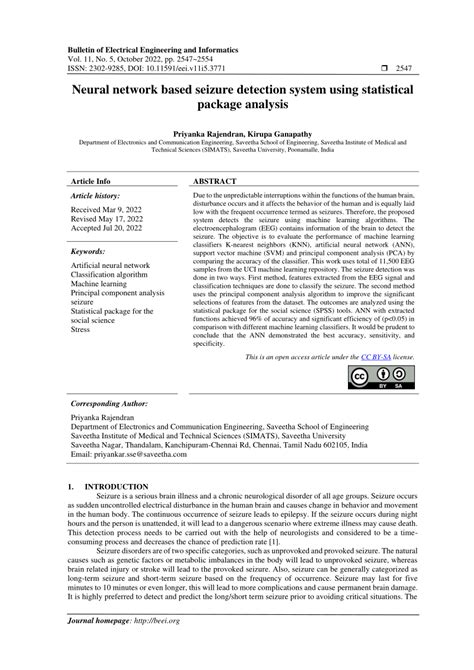 Pdf Neural Network Based Seizure Detection System Using Statistical