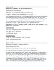 Advanced Coding Case Study Assignment Docx Question OutpatientAmbulatory Surgery