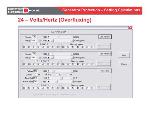 Generator Protection Calculations Settings Pdf