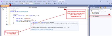C Indexof