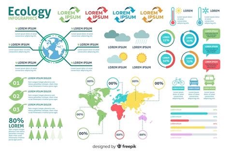 평면 디자인지도 Infographic 무료 벡터