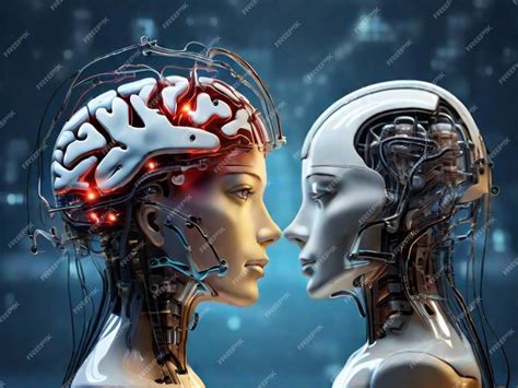 Premium Photo Artificial Intelligence Brain A Human Brain With Ai