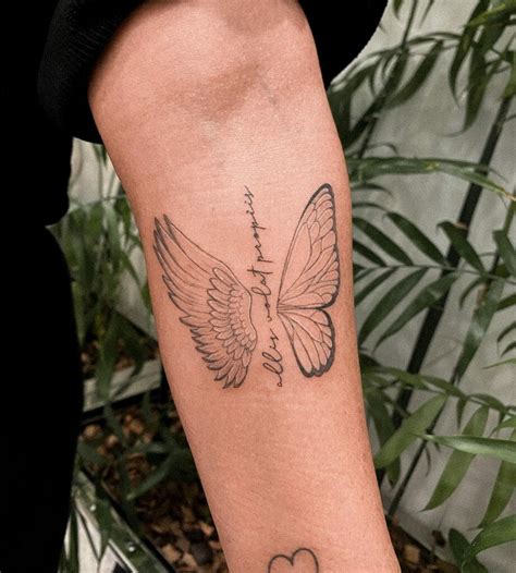 Butterfly Tattoo With Angel Wings Symbolism Design Ideas And Meaning