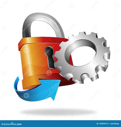 Security Setting Stock Illustration Illustration Of Gear 15069674