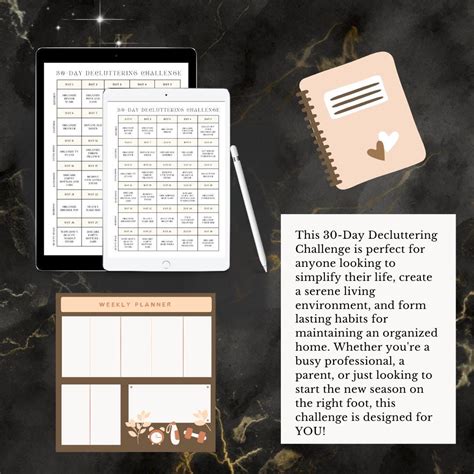30 Days Declutter Challenge Planner Printable Decluttering Guide 30 Days Declutter Challenge Planner Printable Decluttering Guide