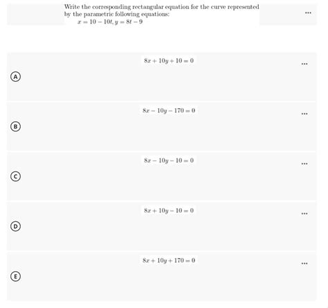 Solved Write The Corresponding Rectangular Equation For The