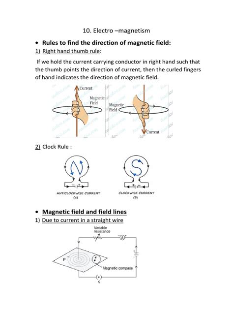 Electromagnetism Short Notes Pdf Electromagnetic Induction