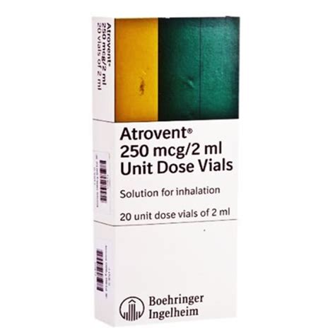 Atrovent 250 Mcg 2 Ml Ipratropium Bromide 20 Unit Dose Vials