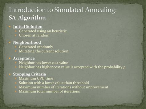 PPT Simulated Annealing PowerPoint Presentation Free Download ID