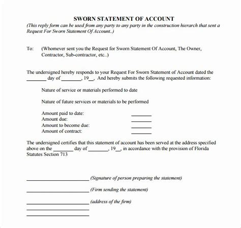 Signed Statement Example