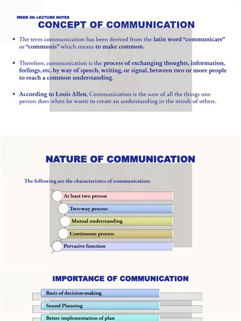 Week 09lecture Notes Pdf Communication Human Communication