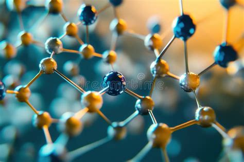 Visual Representation Of Molecular Structure With Colorful Atoms And