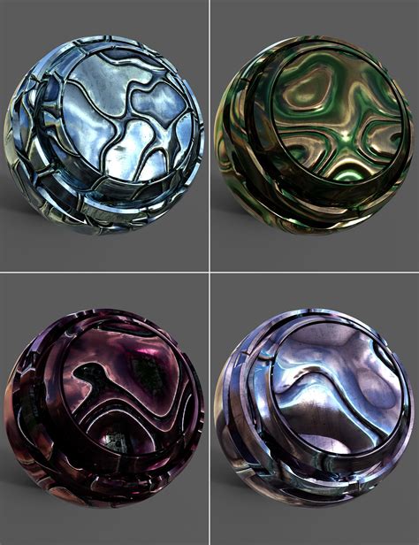 Abstract Metal Iray Shaders Daz 3d