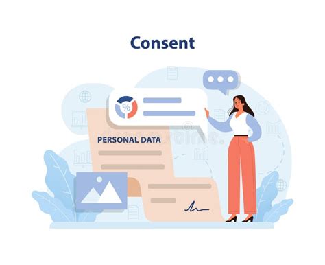 Consent Concept Illustration Flat Vector Illustration Stock Vector