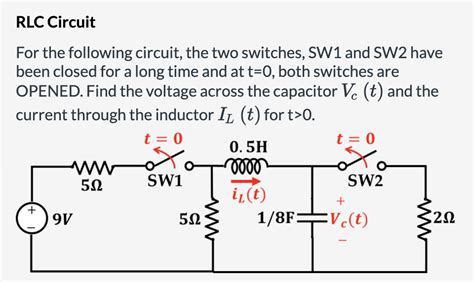 Solved For The Following Circuit The Two Switches Sw1 And