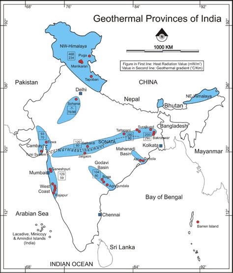 Major And Representative Geothermal Provinces Of India Modified After Download Scientific
