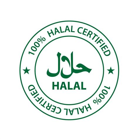 Vector Halal Logo Halal Badge Round Stamp And Vector Logo Halal Sign