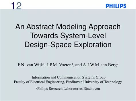 Ppt An Abstract Modeling Approach Towards System Level Design Space Exploration Powerpoint