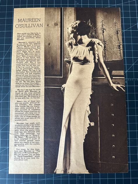 Vintage 1930s Maureen Osullivan Portrait Etsy