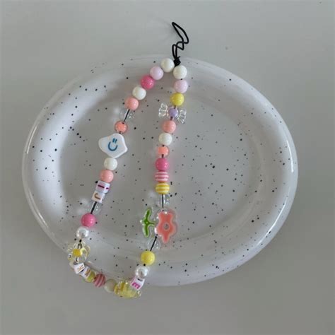 블링지니 구름 튤립 플라워 비즈 폰스트랩 휴대폰고리 위시버킷