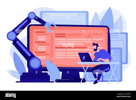 open automation architecture concept vector illustration stock vector
