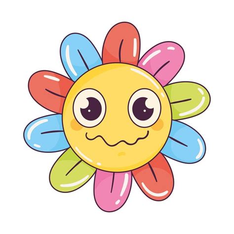 아픈 꽃 복고풍 스타일 무료 벡터