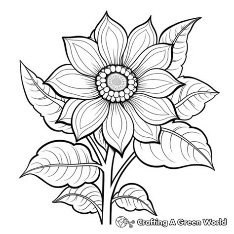 Summer Flower Coloring Pages Free And Printable