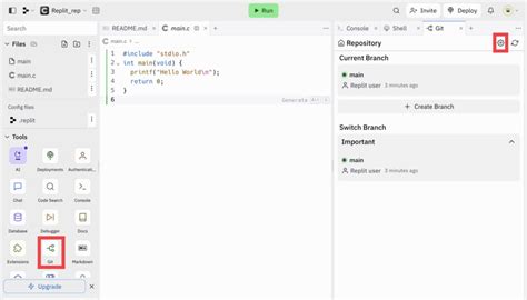 C언어 Replit Replit Github 연동하기 Replit Github Push방법