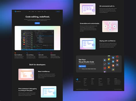 Vs Code Landing Page Concept By Saugat Kafle On Dribbble