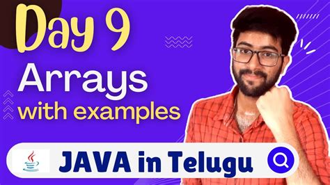 Day 9 Arrays In Java With Examples Java Course In Telugu Vamsi