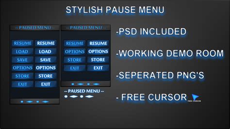 Stylish Pause Menu By Donmoozer Gamemaker Marketplace
