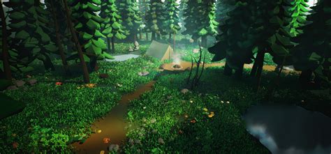 Artstation Forestnature Pack Low Poly Environment Game Assets